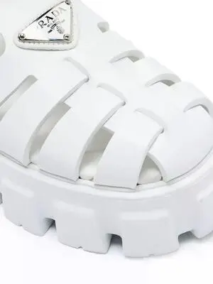Prada Monolith Platform Sandals - White