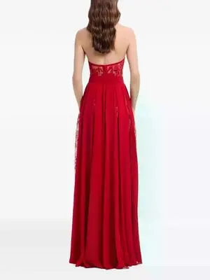 Elie Saab Lace-panelled Maxi Dress
