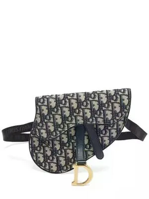 Dior 2019 Medium Oblique Saddle Belt Bag - Neutrals