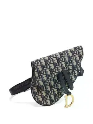 Dior 2019 Medium Oblique Saddle Belt Bag - Neutrals