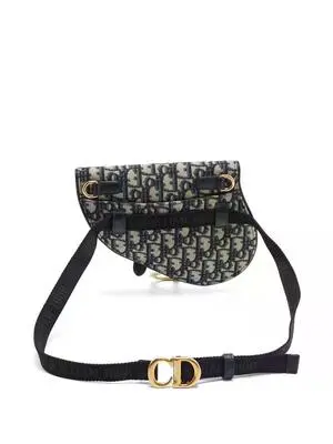 Dior 2019 Medium Oblique Saddle Belt Bag - Neutrals