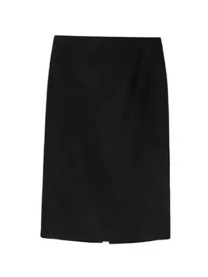 Liviana Conti Rear-slit Midi Skirt - Black