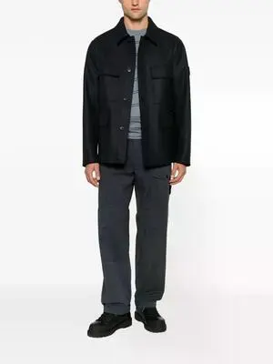 Stone Island Compass Patch Multi-pocket Coat - Blue