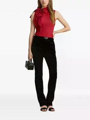Ralph Lauren Tie-neck Sleeveless Blouse - Red