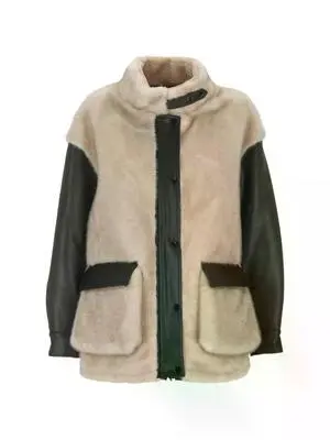 URBANCODE Faux-fur Panelled Jacket - Neutrals