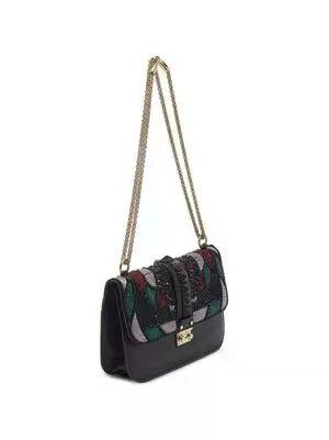 Valentino Garavani Rockstud Glam Lock Bead-embellished Shoulder Bag