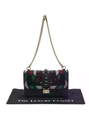 Valentino Garavani Rockstud Glam Lock Bead-embellished Shoulder Bag