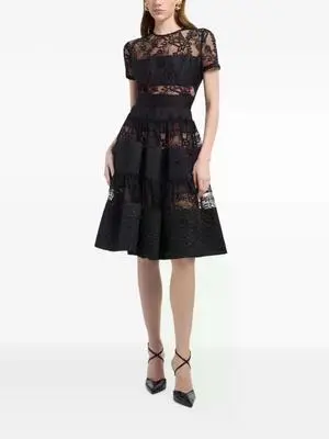 Elie Saab Lace-panelled Midi Dress