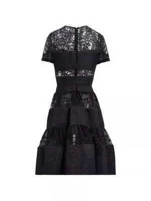 Elie Saab Lace-panelled Midi Dress