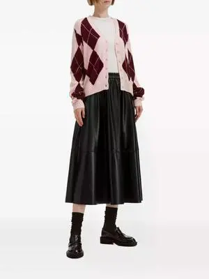 B+AB Elasticated-waist Panelled Midi Skirt