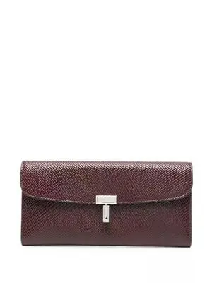 TOTEME T-lock Leather Wallet - Red