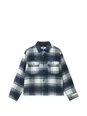 CHOCOOLATE Check-pattern Flap-pocket Shirt Jacket - Blue