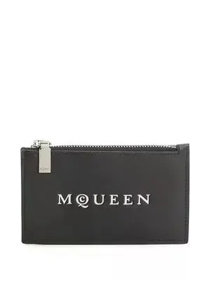 Alexander McQueen Logo-debossed Zip Cardholder - Black