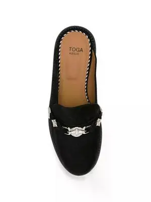 TOGA VIRILIS Suede Western-hardware Sandals - Black