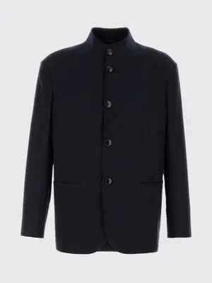 Giorgio Armani Slim Fit Single-breasted Virgin Wool Blazer With High Collar