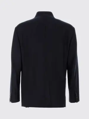 Giorgio Armani Slim Fit Single-breasted Virgin Wool Blazer With High Collar