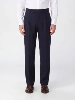 Giorgio Armani Straight-leg Virgin Wool Tailored Trousers With Pleats