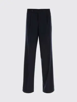 Giorgio Armani Straight-leg Virgin Wool Tailored Trousers With Pleats
