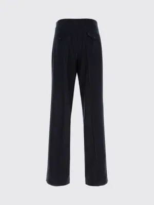 Giorgio Armani Straight-leg Virgin Wool Tailored Trousers With Pleats