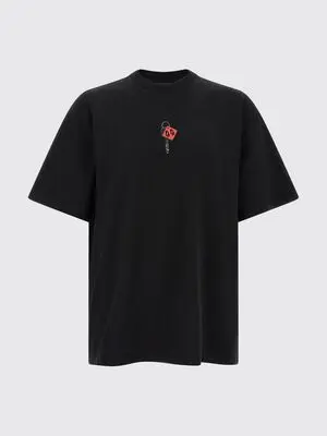 44 LABEL GROUP Cotton T-shirt With Contrasting Graphic Print And Dropped Shoulders