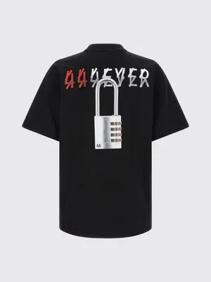 44 LABEL GROUP Cotton T-shirt With Contrasting Graphic Print And Dropped Shoulders