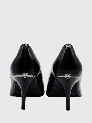 Pinko Lady Smooth Leather Court Shoes With Almond Toe And High Stiletto Heel