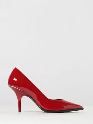 Pinko Lady Smooth Leather Court Shoes With Almond Toe And High Stiletto Heel - Red