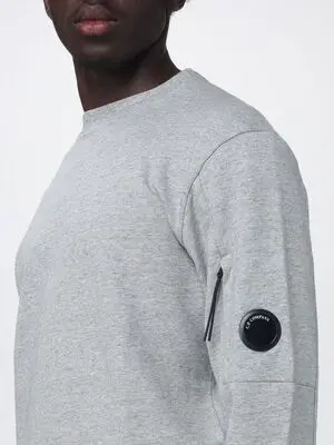C.P. COMPANY Crewneck Sweatshirt In Cotton With Sleeve Pocket And Logo
