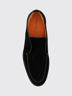 Santoni Suede Chukka Ankle Boots With Raised Apron Toe