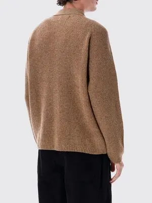 Universal Works Zip-up Polo Cardigan In Recycled Wool - Fa01