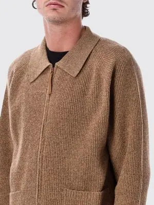 Universal Works Zip-up Polo Cardigan In Recycled Wool - Fa01