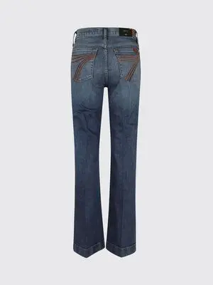 7 For All Mankind Dojo High-waisted Straight Leg Jeans In Cotton Denim
