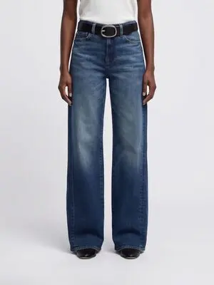7 For All Mankind Lotta High-waisted Wide Leg Trousers In Technical Fabric