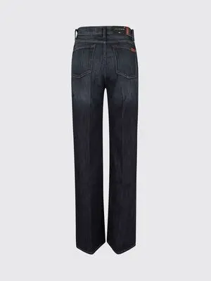 7 For All Mankind Lotta High-waisted Wide Leg Jeans In Cotton Denim