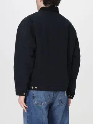 Carhartt Work In Progress Detroit Jacket In Organic Cotton With Velvet Collar - Black
