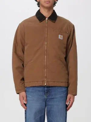 Carhartt Work In Progress Detroit Jacket In Organic Cotton With Velvet Collar - Brown