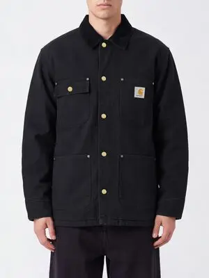 Carhartt Work In Progress Og Chore Cotton Jacket With Corduroy Collar - Black