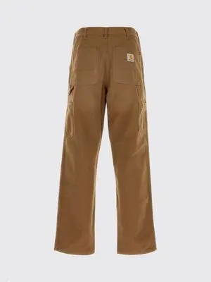 Carhartt Work In Progress Single Knee Wide-leg Trousers In Printed Organic Cotton Canvas - Brown