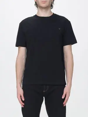 Valentino Garavani Cotton T-shirt With Pocket And Vlogo Signature Detail - Black