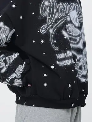 PDF Relaxed Fit Cotton Graphic Print Hoodie