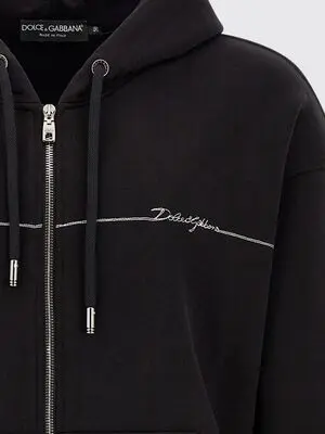 Dolce & Gabbana Relaxed Fit Cotton Zip-up Hoodie