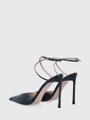 TOM FORD Selen Croc-effect Leather Pumps With Stiletto Heel And Ankle Strap