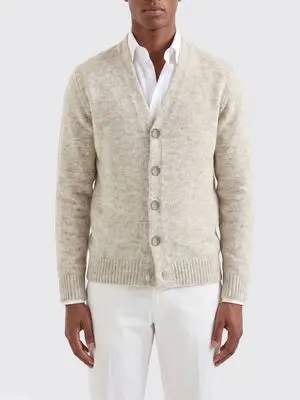 Brunello Cucinelli V-neck Cardigan In Wool, Alpaca, And Cashmere Blend - Grey