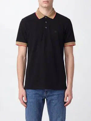 Burberry Piqué Cotton Polo With Contrast Trims And Equestrian Knight Logo