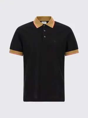 Burberry Piqué Cotton Polo With Contrast Trims And Equestrian Knight Logo
