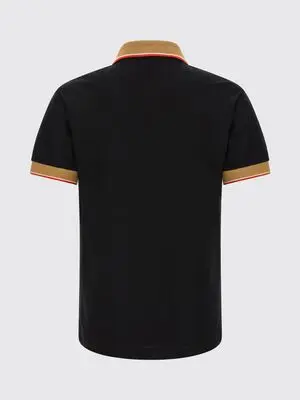 Burberry Piqué Cotton Polo With Contrast Trims And Equestrian Knight Logo