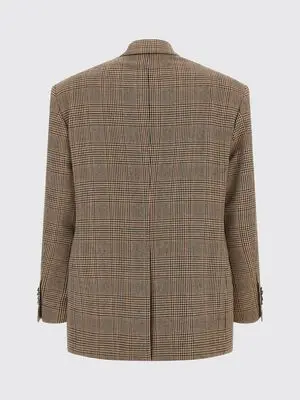 Tagliatore Prince Of Wales Double-breasted Blazer In Wool Blend With Patch Pockets