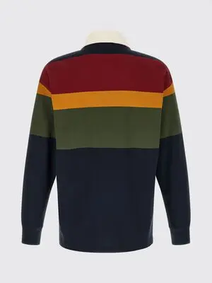 Isabel Marant Étoile Striped Long-sleeve Cotton Polo With Concealed Placket