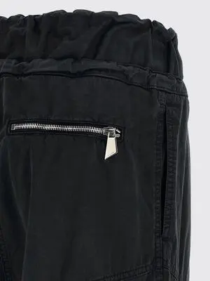 Attico High-waisted Cotton Blend Cargo Trousers With Drawstring
