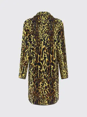 Marni Animal Print Single-breasted Virgin Wool Coat With Notched Lapels